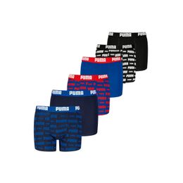 Puma Jungen Boxershorts "Boxershort Everyday Logo Print Boxers ECOM 6P 6er Pack", Gr. 146, bunt, Obermaterial: 95% Baumwolle CO. 5% Elasthan EL.,