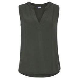 Lascana Damen Blusentop, gr&uuml;n, Gr. 36, unifarben, Web, Obermaterial: 100% Viskose, Blusen, mit V-Ausschnitt, Blusenshirt, Damenbluse, Basic