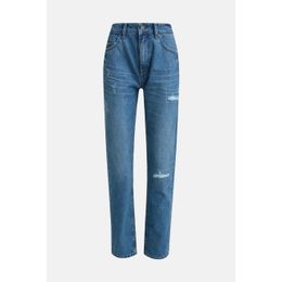 Smith & Soul SMITH & SOUL Damen Boyfriend-Jeans, blau, Gr. 29, Destroyed-Effekte, Denim/Jeans, Material: 100% Baumwolle, Jeans, mit verk&uuml;rztem Bein