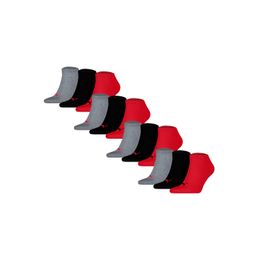 Puma Herren Sneakersocken "Socken Sneaker Plain 12P 12er Pack", Gr. 43, rot, Obermaterial: 66% Baumwolle CO. 18% Polyamid PA. 14% Polyester PES. 2%