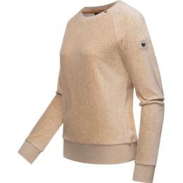 Ragwear Damen Sweater "Johanka Velvet", beige, Gr. XL, Obermaterial: 62% Baumwolle, 35% Polyester, 3% Elasthan, Sweatshirts, Stylischer Damen