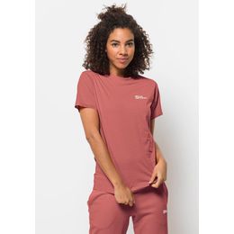 Jack Wolfskin Damen T-Shirt "ESSENTIAL T W"faded, rose, Gr. S, 1. OBERSTOFF 100% BAUMWOLLE 2. OBERSTOFF 100% BAUMWOLLE, Shirts