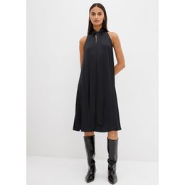bonprix Satin Midikleid aus Viskose-Mix, schwarz, Viskose