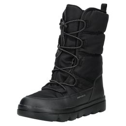 Snowboots Geox "Geox Stiefel Lederimitat/Textil", M&auml;dchen, Gr. 31, schwarz, Lederimitat, Textil, Schuhe Snowboots