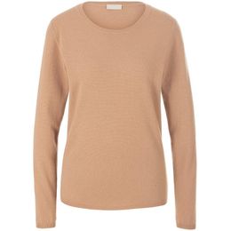 Peter Hahn - Rundhals-Pullover aus Schurwolle und Kaschmir, braun, Gr. 42 / M - Schurwolle