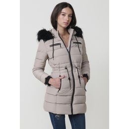 Koroshi Jacke Damen Gr&ouml;&szlig;e M ecru / schwarz Winterjacke