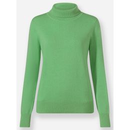 sheego Gro&szlig;e Gr&ouml;&szlig;en Rollkragenpullover aus Feinstrick, apfel, Gr&ouml;&szlig;e 44 - Damen