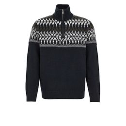 WE Fashion Pullover Herren Gr&ouml;&szlig;e L dunkelblau / dunkelgrau / wei&szlig;