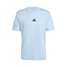 adidas Sportswear Performance Shirt 'Essentials' male size XXS Light blue / Black