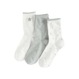 Cool Club Socken M&auml;dchen Gr&ouml;&szlig;e 31/33 grau / wei&szlig;