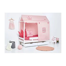 Hoppekids Hausbett-Vorhang 70x160 cm rosa/pink Maße (cm): B: 70 H: 0,3 » Möbel Kraft