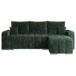 Möbel Kraft Ecksofa mit Schlaffunktion Kirasso grün Maße (cm): B: 245 H: 86 » Möbel Kraft