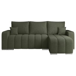 Möbel Kraft Ecksofa mit Schlaffunktion Kirasso grün Maße (cm): B: 245 H: 86 » Möbel Kraft