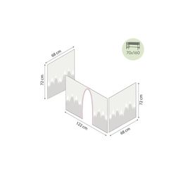 Hoppekids Vorhang f&uuml;r Spielbett 70x160 creme Ma&szlig;e (cm): B: 300 H: 72 &raquo; M&ouml;bel Kraft