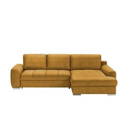 bobb Ecksofa mit Schlaffunktion Soumia gelb Ma&szlig;e (cm): B: 283 H: 90 T: 181.0 &raquo; M&ouml;bel Kraft