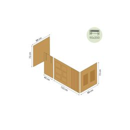 Hoppekids Vorhang f&uuml;r Spielbett 90x200 gelb Ma&szlig;e (cm): B: 380 H: 72 &raquo; M&ouml;bel Kraft