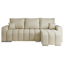 Möbel Kraft Ecksofa mit Schlaffunktion Kirasso beige Maße (cm): B: 245 H: 86 » Möbel Kraft