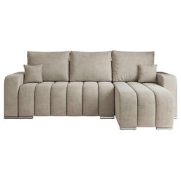 Möbel Kraft Ecksofa mit Schlaffunktion Kirasso beige Maße (cm): B: 245 H: 86 » Möbel Kraft