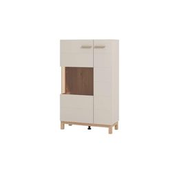 M&ouml;bel Kraft Vitrine beige Ma&szlig;e (cm): B: 77 H: 127,5 T: 35.0 &raquo; M&ouml;bel Kraft