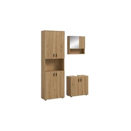 Möbel Kraft Badkombination holzfarben Maße (cm): B: 135 H: 192 » Möbel Kraft