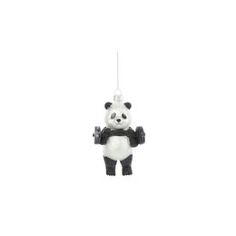 HOME STORY Weihnachtsbaumschmuck Panda schwarz Glas,Aluminium Maße (cm): B: 6,5 H: 12 T: 5.5 » Möbel Kraft