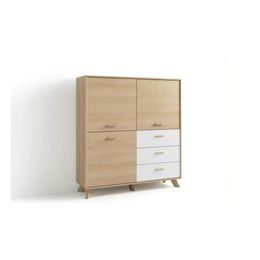 by Living Highboard holzfarben Ma&szlig;e (cm): B: 120 H: 131 &raquo; M&ouml;bel Kraft