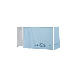 Hoppekids Vorhang Mittelhochbett 90x200 blau Maße (cm): B: 380 H: 108 » Möbel Kraft