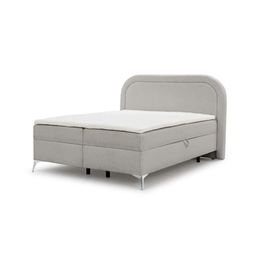 S-STYLE Boxbett mit Bettkasten Boucl&eacute;-Stoff Sonna grau Ma&szlig;e (cm): B: 200 H: 120 &raquo; M&ouml;bel Kraft