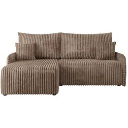 M&ouml;bel Kraft Ecksofa mit Schlaffunktion Arpa braun Ma&szlig;e (cm): B: 198 H: 93 &raquo; M&ouml;bel Kraft