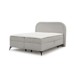 S-STYLE Boxbett mit Bettkasten Boucl&eacute;-Stoff Sonna grau Ma&szlig;e (cm): B: 220 H: 120 &raquo; M&ouml;bel Kraft