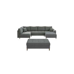 S-STYLE Wohnlandschaft mit Hocker Lars grau Ma&szlig;e (cm): B: 310 H: 81 &raquo; M&ouml;bel Kraft
