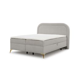 S-STYLE Boxbett mit Bettkasten Boucl&eacute;-Stoff Sonna grau Ma&szlig;e (cm): B: 180 H: 120 &raquo; M&ouml;bel Kraft