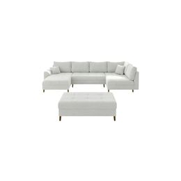 S-STYLE Wohnlandschaft mit Hocker Lars wei&szlig; Ma&szlig;e (cm): B: 310 H: 81 &raquo; M&ouml;bel Kraft