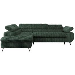 M&ouml;bel Kraft Ecksofa mit Schlaffunktion Peter gr&uuml;n Ma&szlig;e (cm): B: 273 H: 76 &raquo; M&ouml;bel Kraft