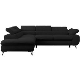 M&ouml;bel Kraft Ecksofa mit Schlaffunktion Peter schwarz Ma&szlig;e (cm): B: 273 H: 76 &raquo; M&ouml;bel Kraft