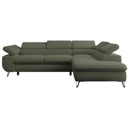 M&ouml;bel Kraft Ecksofa mit Schlaffunktion Peter gr&uuml;n Ma&szlig;e (cm): B: 273 H: 76 &raquo; M&ouml;bel Kraft
