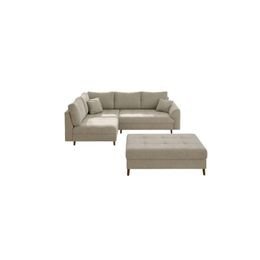 S-STYLE Ecksofa mit Hocker Lars beige Ma&szlig;e (cm): B: 231 H: 81 &raquo; M&ouml;bel Kraft