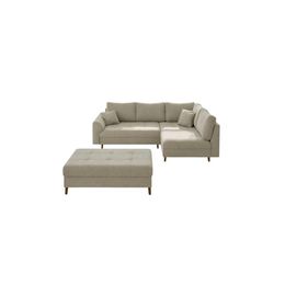 S-STYLE Ecksofa mit Hocker Lars beige Ma&szlig;e (cm): B: 231 H: 81 &raquo; M&ouml;bel Kraft