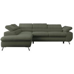 M&ouml;bel Kraft Ecksofa mit Schlaffunktion Peter gr&uuml;n Ma&szlig;e (cm): B: 273 H: 76 &raquo; M&ouml;bel Kraft