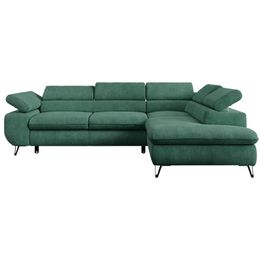 M&ouml;bel Kraft Ecksofa mit Schlaffunktion Peter gr&uuml;n Ma&szlig;e (cm): B: 273 H: 76 &raquo; M&ouml;bel Kraft
