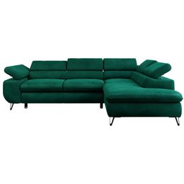 M&ouml;bel Kraft Ecksofa mit Schlaffunktion Peter gr&uuml;n Ma&szlig;e (cm): B: 273 H: 76 &raquo; M&ouml;bel Kraft