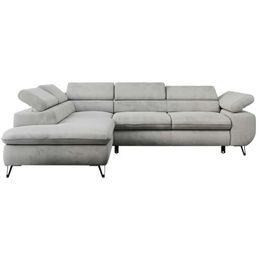 Ecksofa mit Schlaffunktion Peter grau Ma&szlig;e (cm): B: 273 H: 76 Sofas > Sofas nach Material > Stoffsofas &raquo; Sofa DE