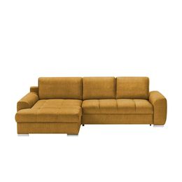 bobb Ecksofa mit Schlaffunktion Soumia gelb Ma&szlig;e (cm): B: 283 H: 90 T: 181.0 Sofas > Sofas nach Material > Stoffsofas &raquo; Sofa DE