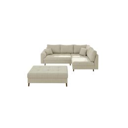 S-STYLE Ecksofa mit Hocker Maya beige Ma&szlig;e (cm): B: 231 H: 81 Sofas > Sofas nach Material > Stoffsofas &raquo; Sofa DE