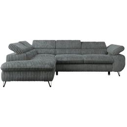 Ecksofa mit Schlaffunktion Peter grau Ma&szlig;e (cm): B: 273 H: 76 Sofas > Sofas nach Material > Stoffsofas &raquo; Sofa DE