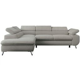 Ecksofa mit Schlaffunktion Peter grau Ma&szlig;e (cm): B: 273 H: 76 Sofas > Sofas nach Material > Stoffsofas &raquo; Sofa DE