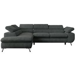 Ecksofa mit Schlaffunktion Peter grau Ma&szlig;e (cm): B: 273 H: 76 Sofas > Sofas nach Material > Stoffsofas &raquo; Sofa DE