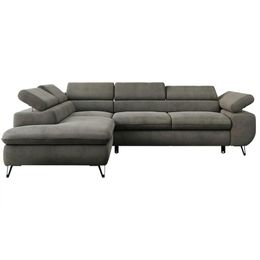 Ecksofa mit Schlaffunktion Peter grau Ma&szlig;e (cm): B: 273 H: 76 Sofas > Sofas nach Material > Stoffsofas &raquo; Sofa DE