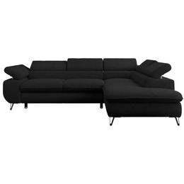 Ecksofa mit Schlaffunktion Peter schwarz Ma&szlig;e (cm): B: 273 H: 76 Sofas > Sofas nach Material > Stoffsofas &raquo; Sofa DE