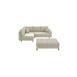 S-STYLE Ecksofa mit Hocker Maya beige Ma&szlig;e (cm): B: 231 H: 81 Sofas > Sofas nach Material > Stoffsofas &raquo; Sofa DE